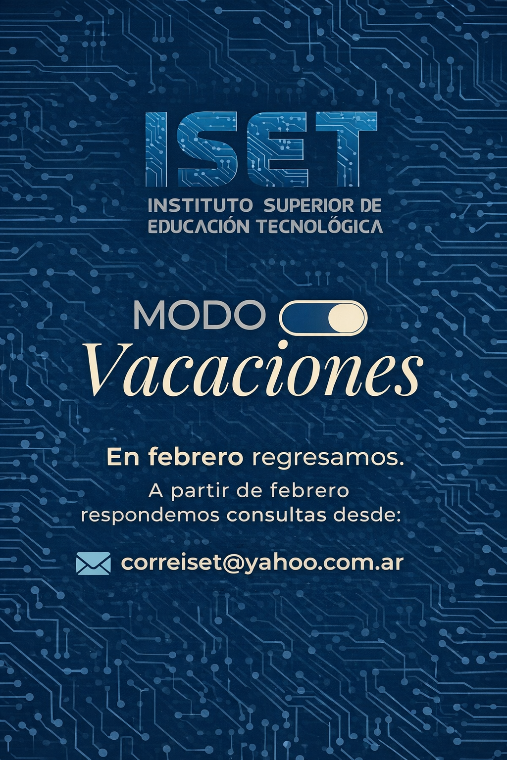 INSTITUTO SUPERIOR DE EDUCACIÓN TECNOLÓGICA